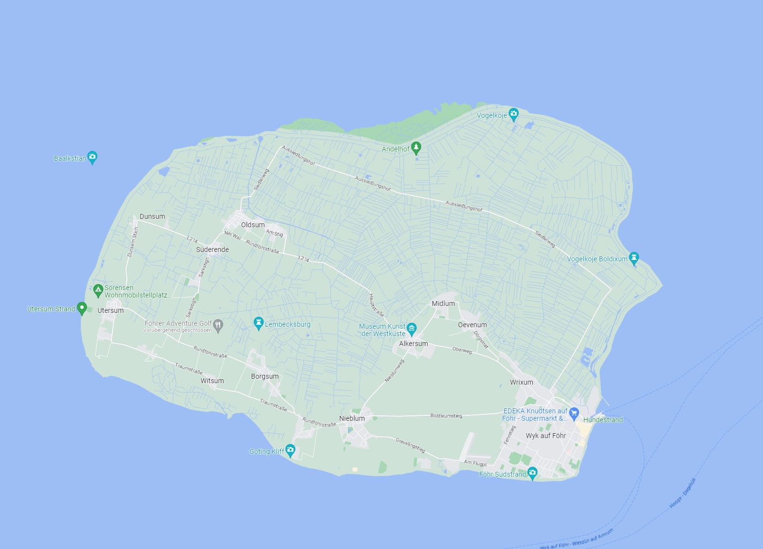 The TOP 15 North Sea Islands + Maps + Halligen + Danish