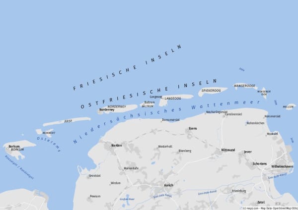 The TOP 15 North Sea Islands + Maps + Halligen + Danish